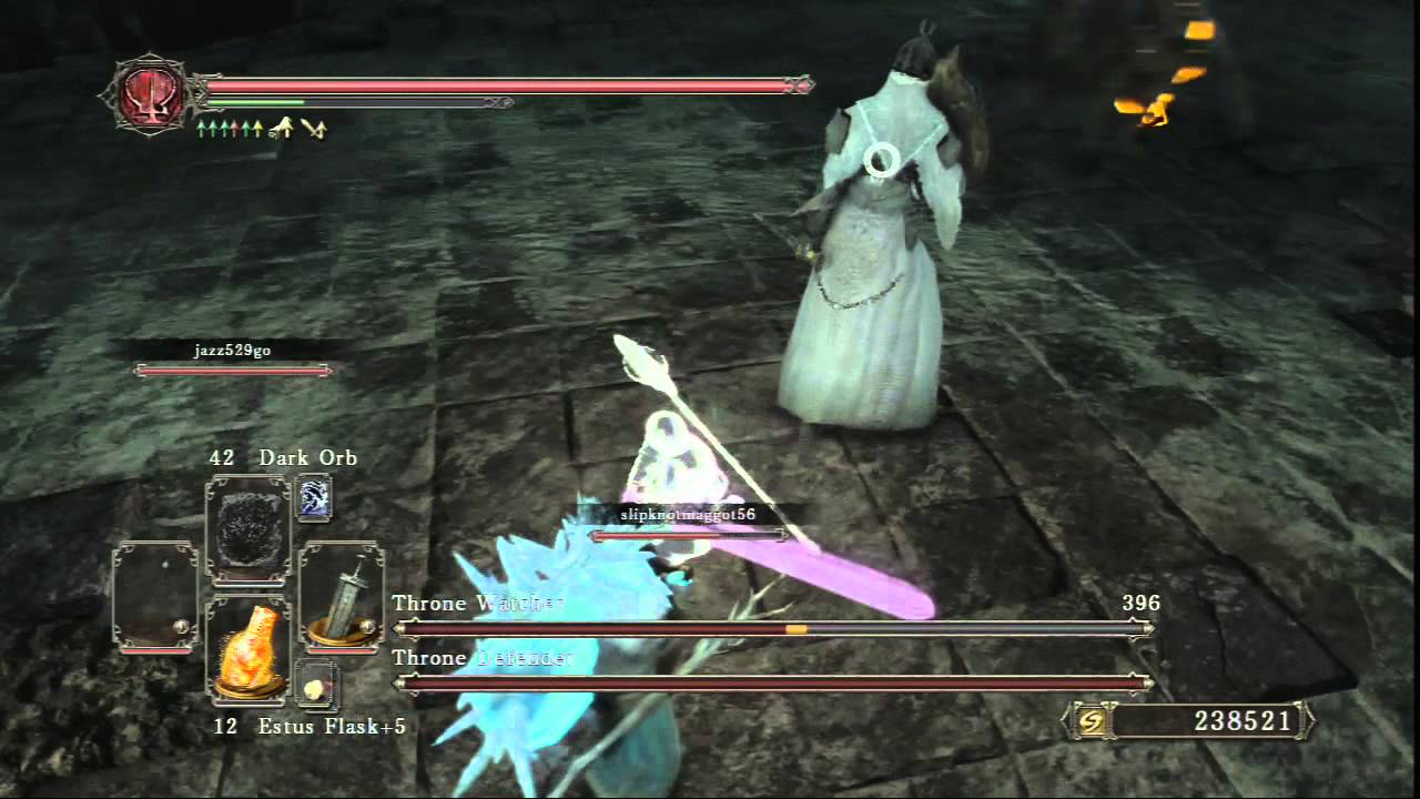 Dark Souls 2 Boss Throne Watcher and Throne Defender - YouTube