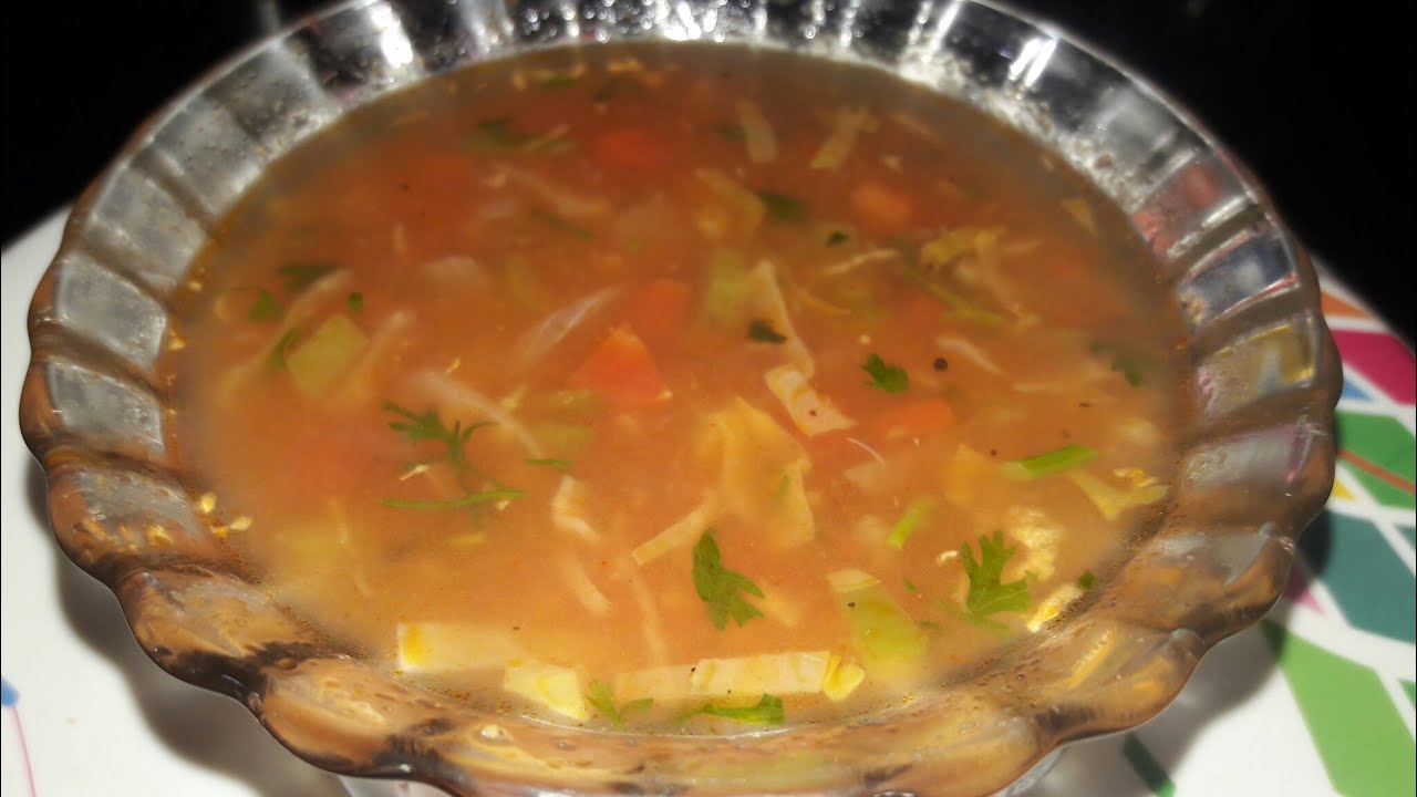 Vegetable Tomato Soup वेजिटेबल टोमेटो सूप Youtube