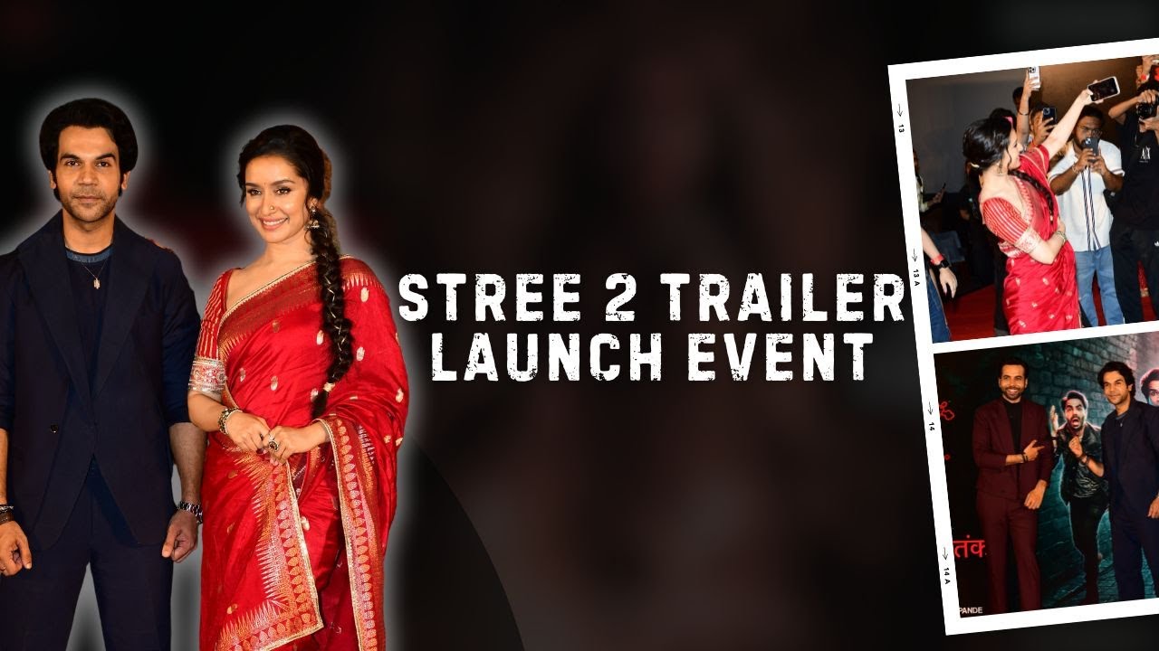 Shraddha Kapoor Looks Breathtaking in Red Saree at Stree 2 Event - YouTube