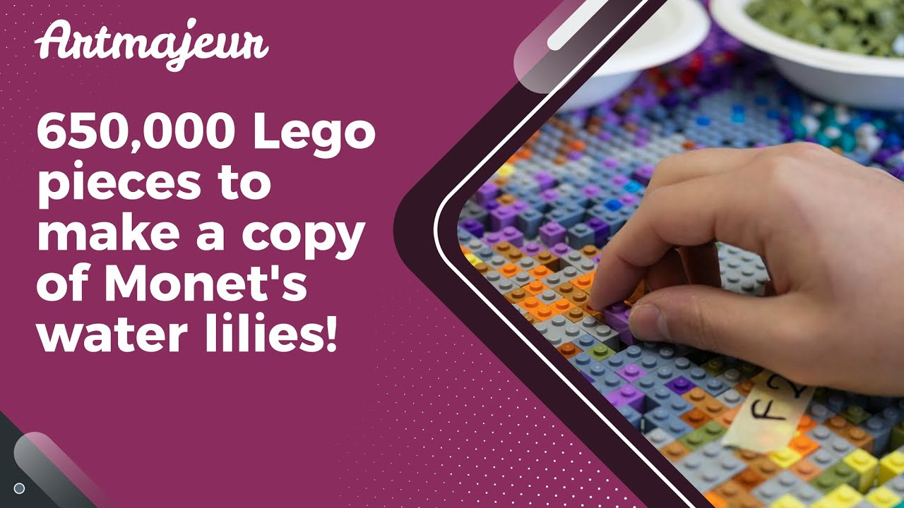 650,000 Lego pieces to make a copy of Monet's water lilies! - YouTube