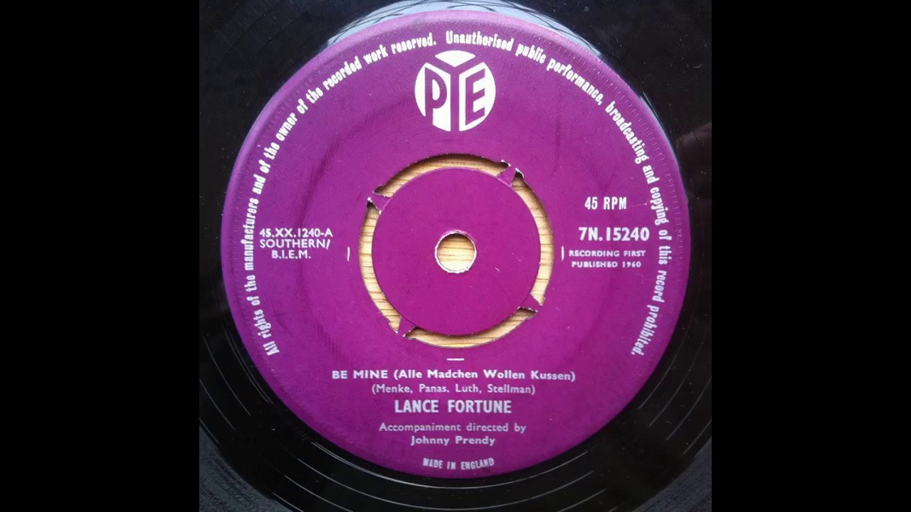Lance Fortune - Be Mine - 1960 - YouTube