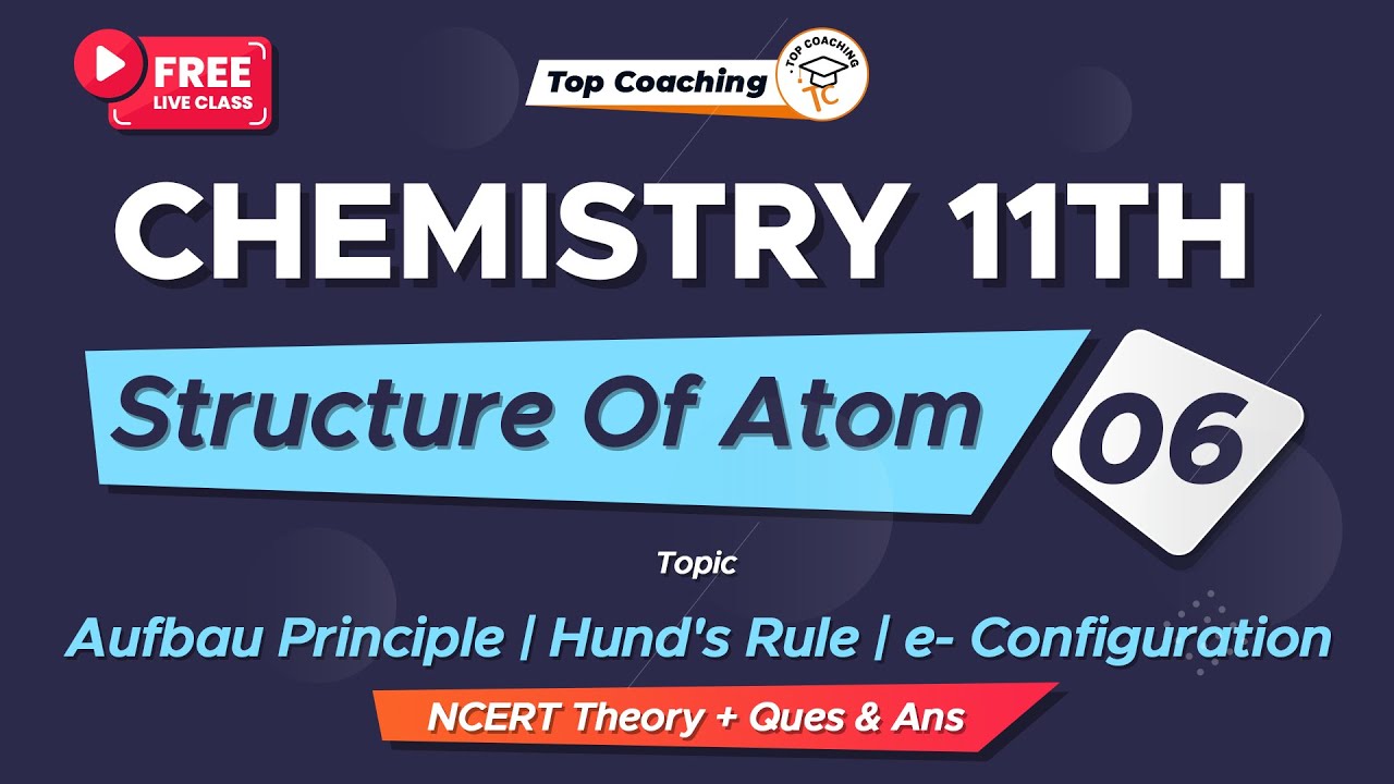 Structure Of Atom | Class 11 Chemistry Chapter 2| Part 6 | Aufbau ...