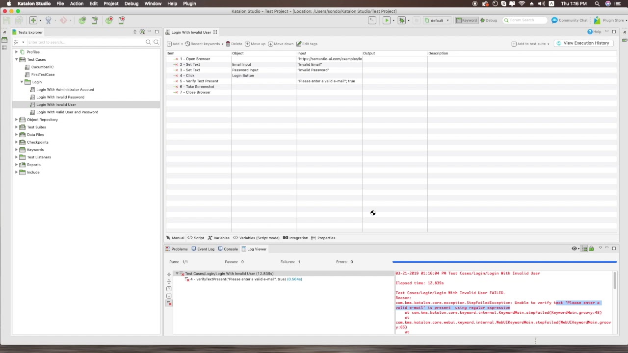 Katalon - Create Test Case using Keywords - YouTube