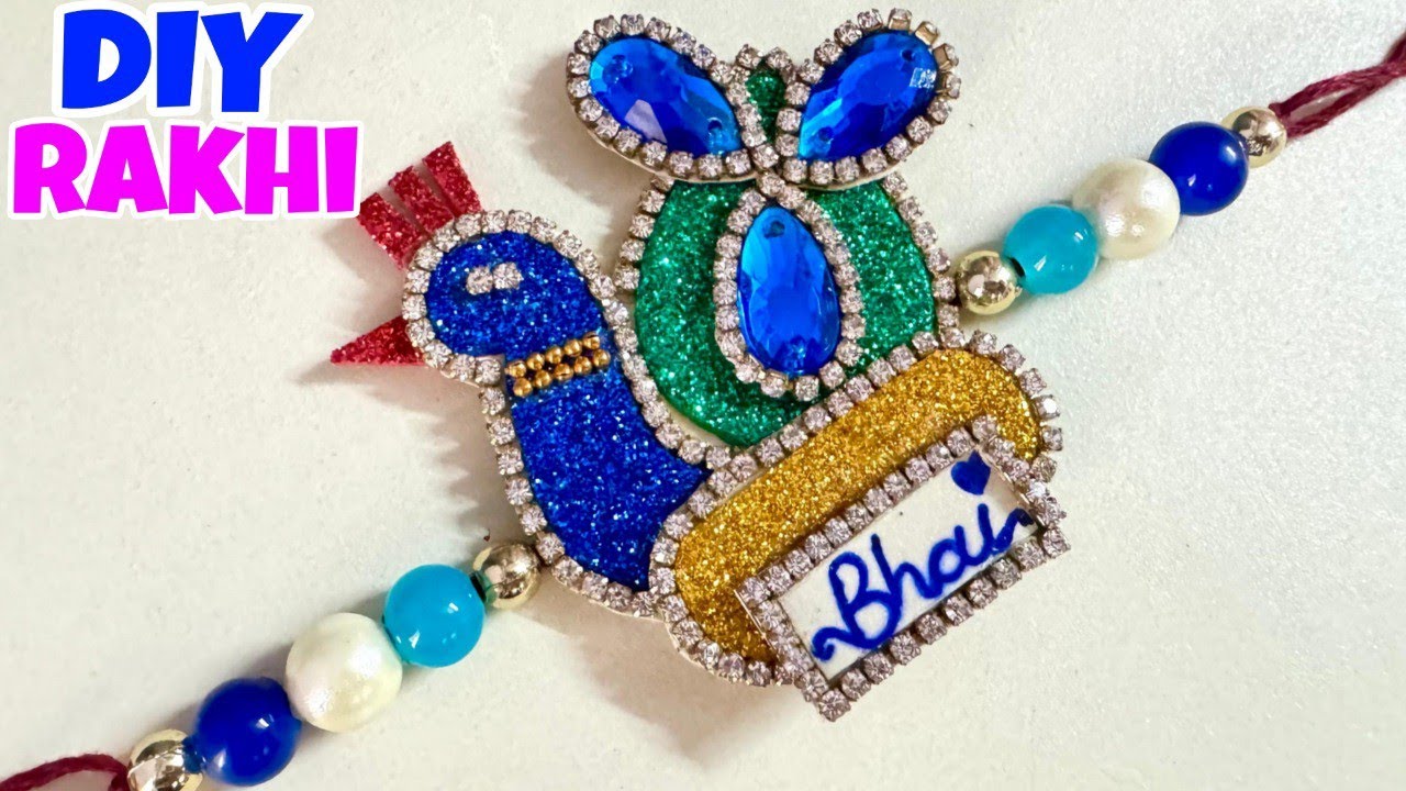 घर पर राखी बनाने का आसान तरीका/DIY Rakhi making at home/How to make ...