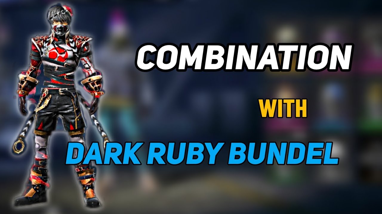 FREE FIRE // 🔥 DARK RUBY BUNDEL DRESS COMBINATION FOR LOOKS AND COLL ...