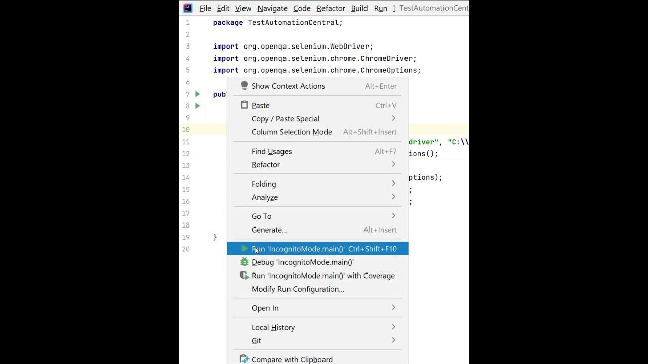 Running Selenium Tests In Chromes Incognito Mode Selenium Webdriver