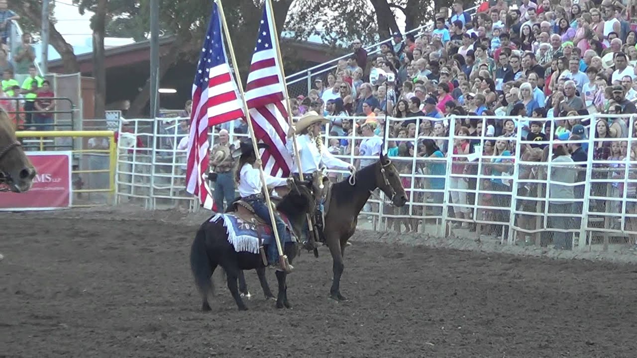 Bailey and Maylie National Anthem Benton Franklin Rodeo 2015 - YouTube
