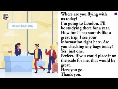 Easy Dialogue At The Airport Very Short Conversations to Learn English ...