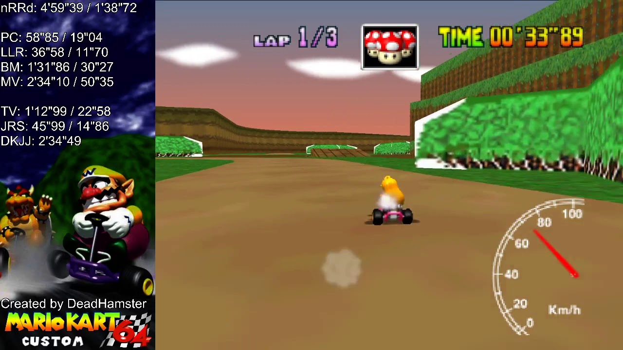 MK64 Custom tracks: DK Jungle Japes fastlap - 49"32 - YouTube