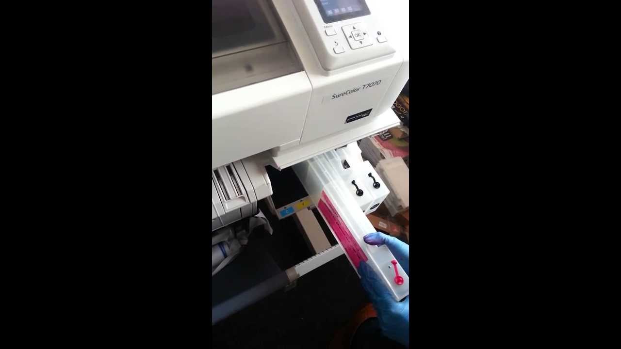 Sistema Continuo de Tinta Plotter Epson Surecolor - YouTube