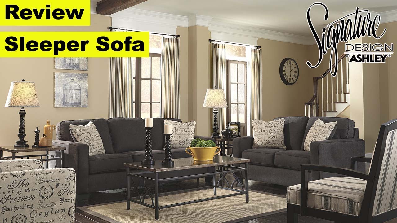 Alenya Queen Size Sleeper Sofa w/ 2 Throw Pillows Review - Signature ...