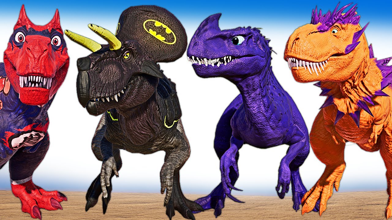 BATMAN Ultimasaurus Vs Blue Malusaurus & Shark T-REX V-REX Jurassic ...