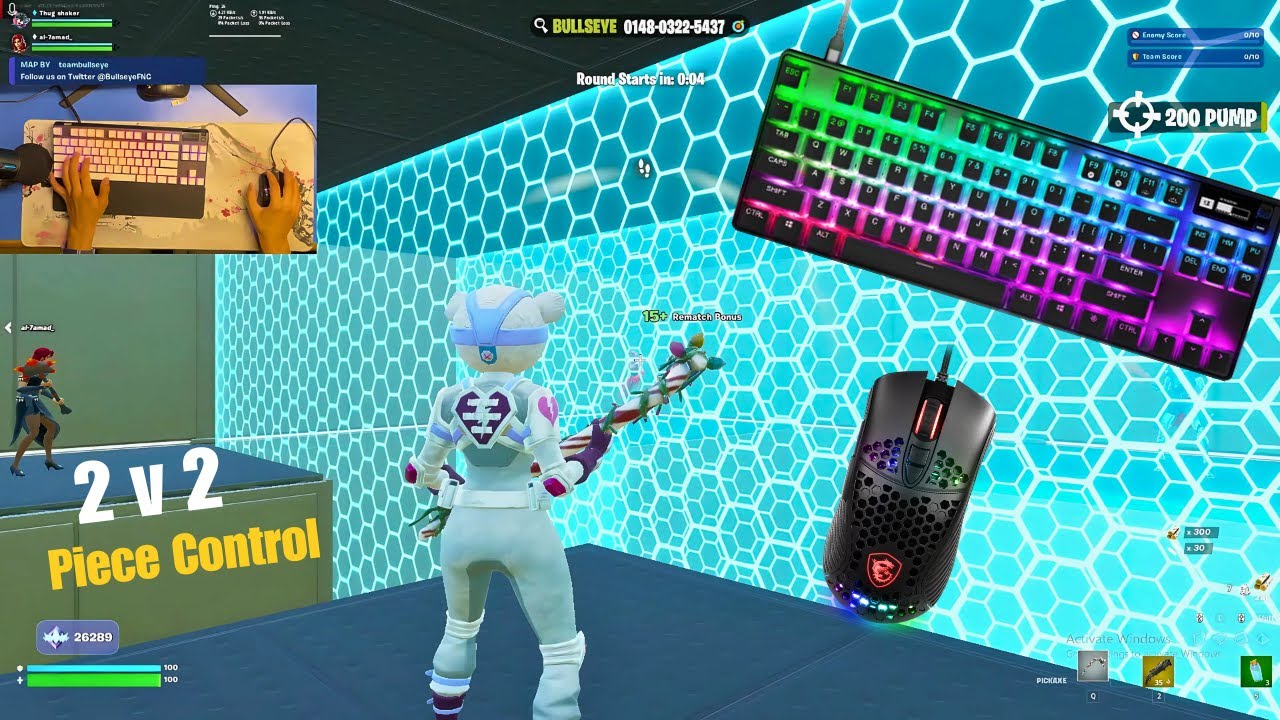 Fortnite 2v2 Piece Control😍 SteelSeries Apex Pro TKL ASMR - YouTube