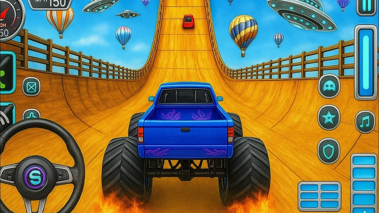Ultimate Ramp Monster Truck Racing Simulator // Android Gameplay Video ...