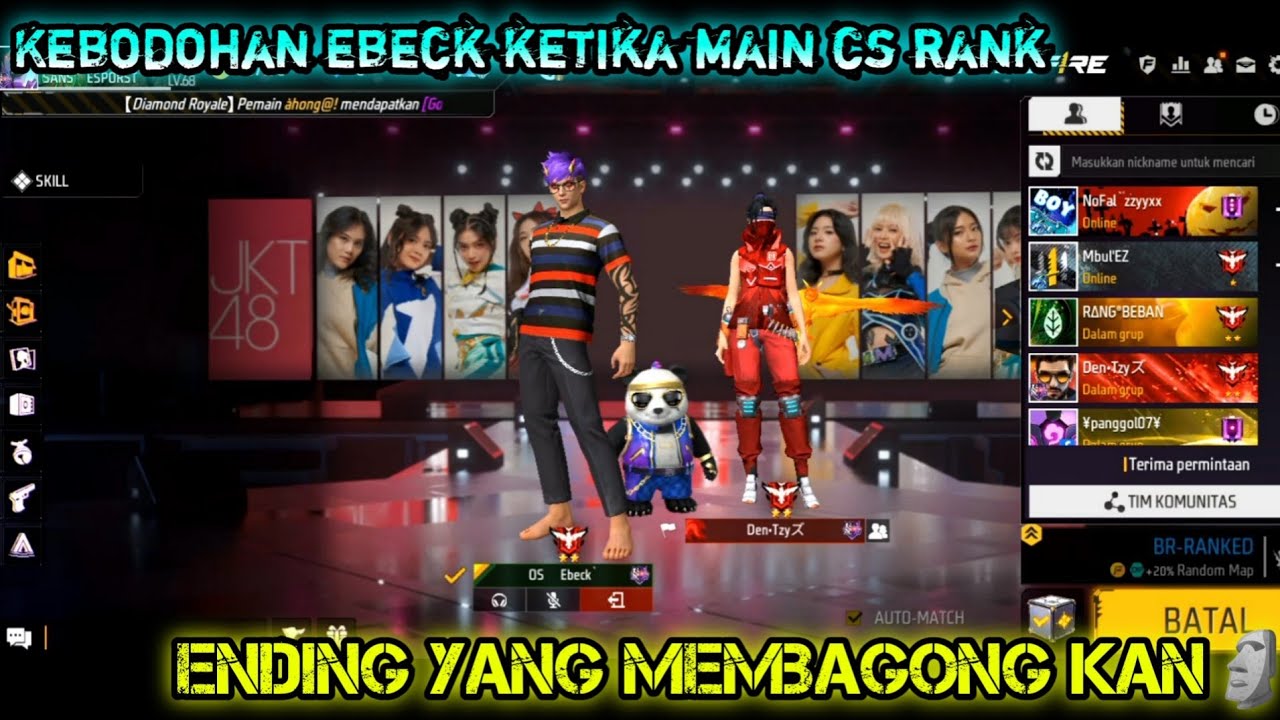 KEBODOHAN EBECK KETIKA MOOD MAIN EPEP GAK KARUAN🗿 FREE FIRE BATLEGROUND!!! - YouTube