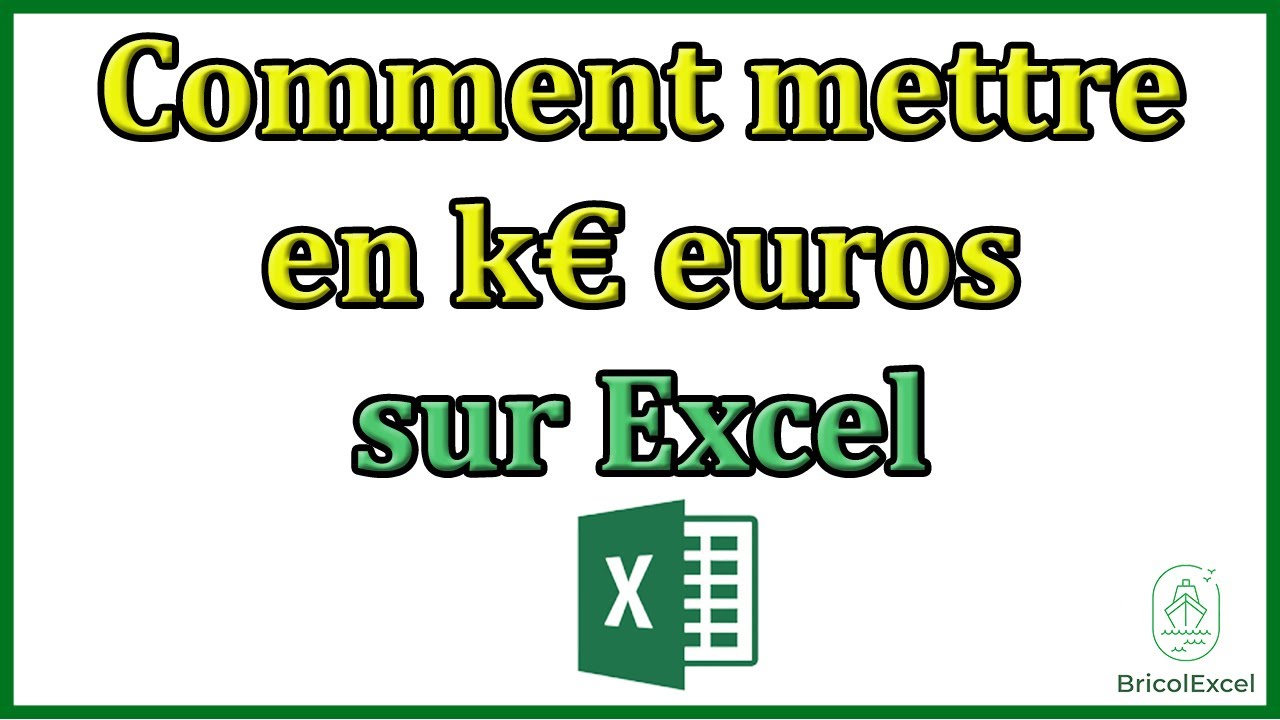 Comment mettre en k € euros sur excel - YouTube
