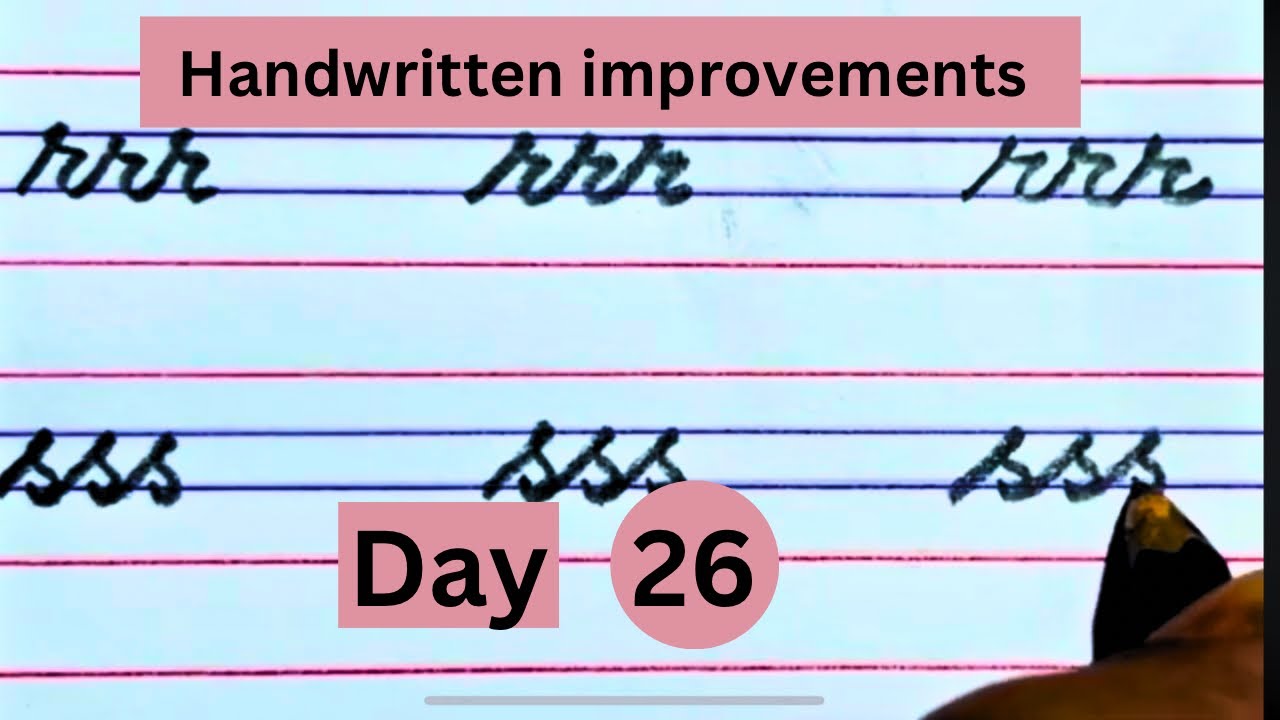 | 30 days handwriting improvement day 26 | How to Improve handwriting ...