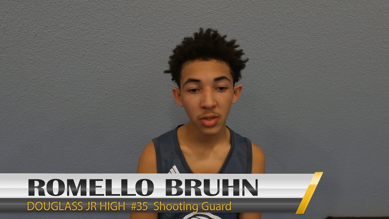 ROMELLO BRUHN #35 (Shooting Guard) for Douglass JR High - YouTube
