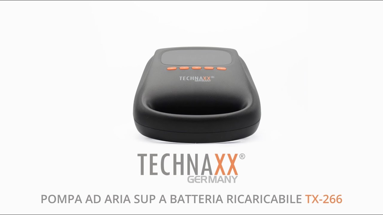TECHNAXX POMPA AD ARIA SUP A BATTERIA RICARICABILE TX-266 (ITALIAN) - YouTube