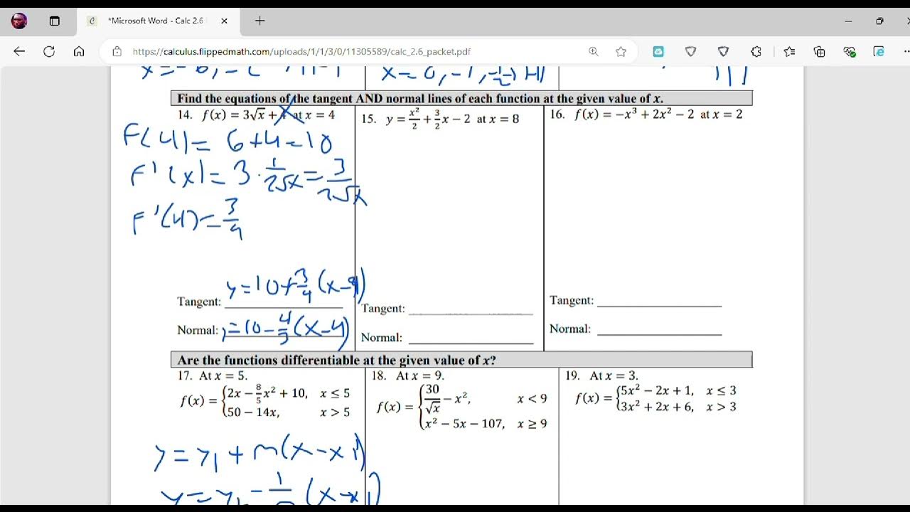 AP Calculus AB/BC 2.6 Derivative Rules: Constant, Sum, Difference | Flipped Math Practice ...