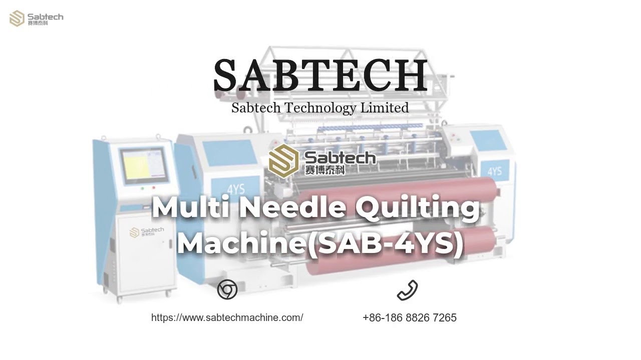 Multi Needle Quilting Machine(SAB-4YS) - YouTube