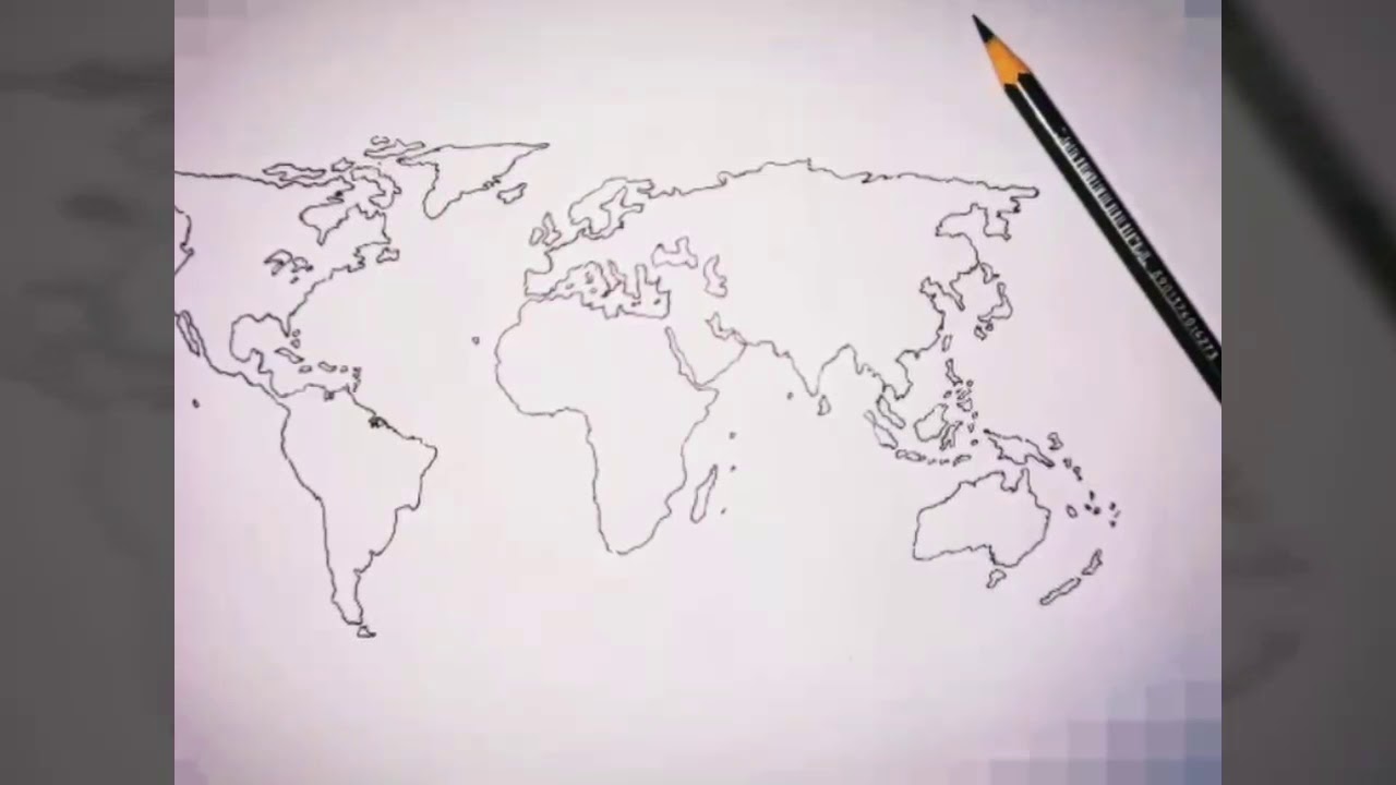 One stroke world 🌏 map 📍 - YouTube