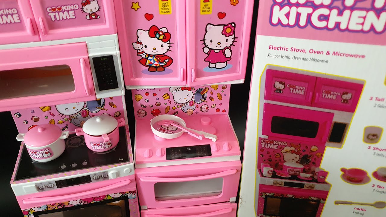 4 Minutes Satisfying With Unboxing Hello Kitty New Kitchen Set ASMR ...