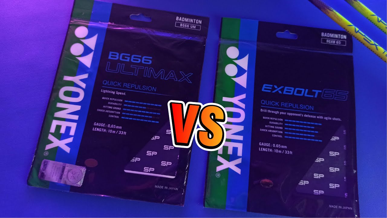 Komparasi Yonex BG 66 Ultimax Vs Exbolt 65 YouTube Komparasi Yonex BG 66 Ultimax Vs Exbolt 65 YouTube