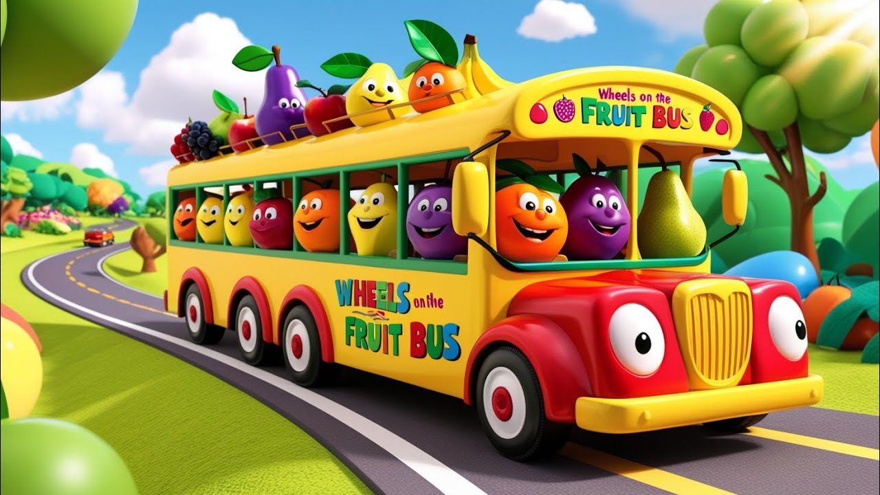 "🚌🍎 Sing Along! The Catchy ‘Wheels on the Fruit Bus’ Song for Kids ...
