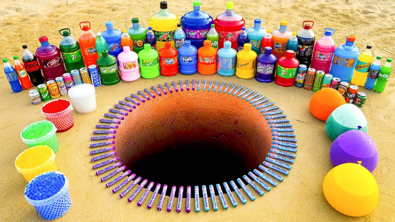 EXPERIMENT: Big Balloons from Toothpaste Eruption with Giant Mtn Dew ...