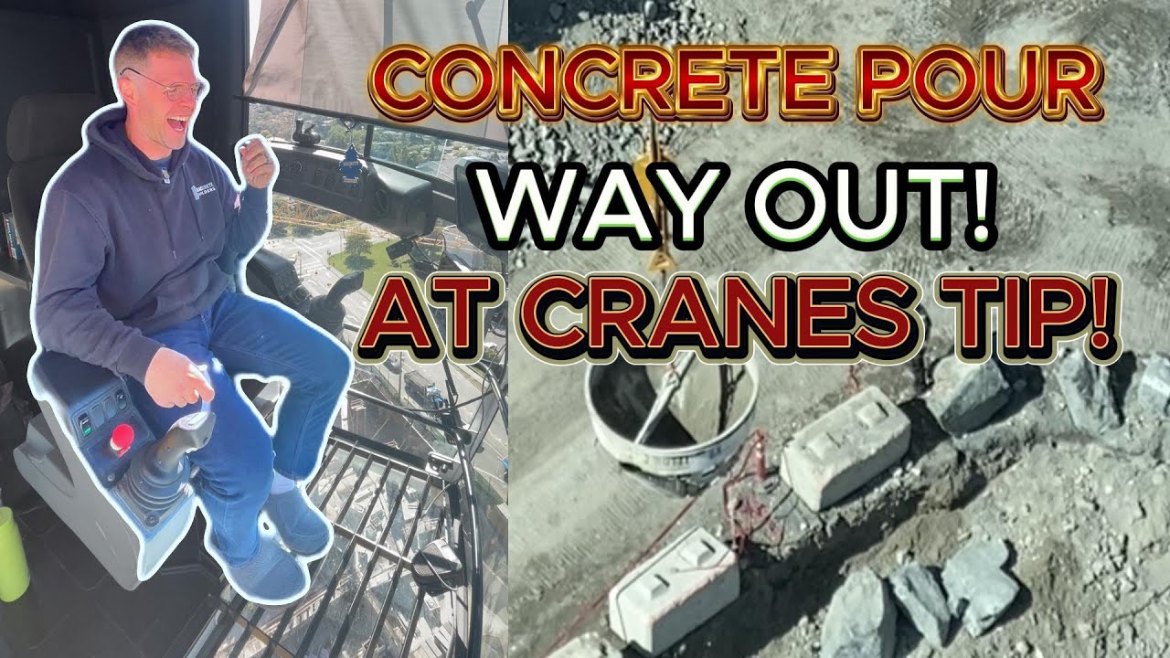 HOW A TOWER PLACES CONCRETE AT 230 FEET ON THE JIB - YouTube