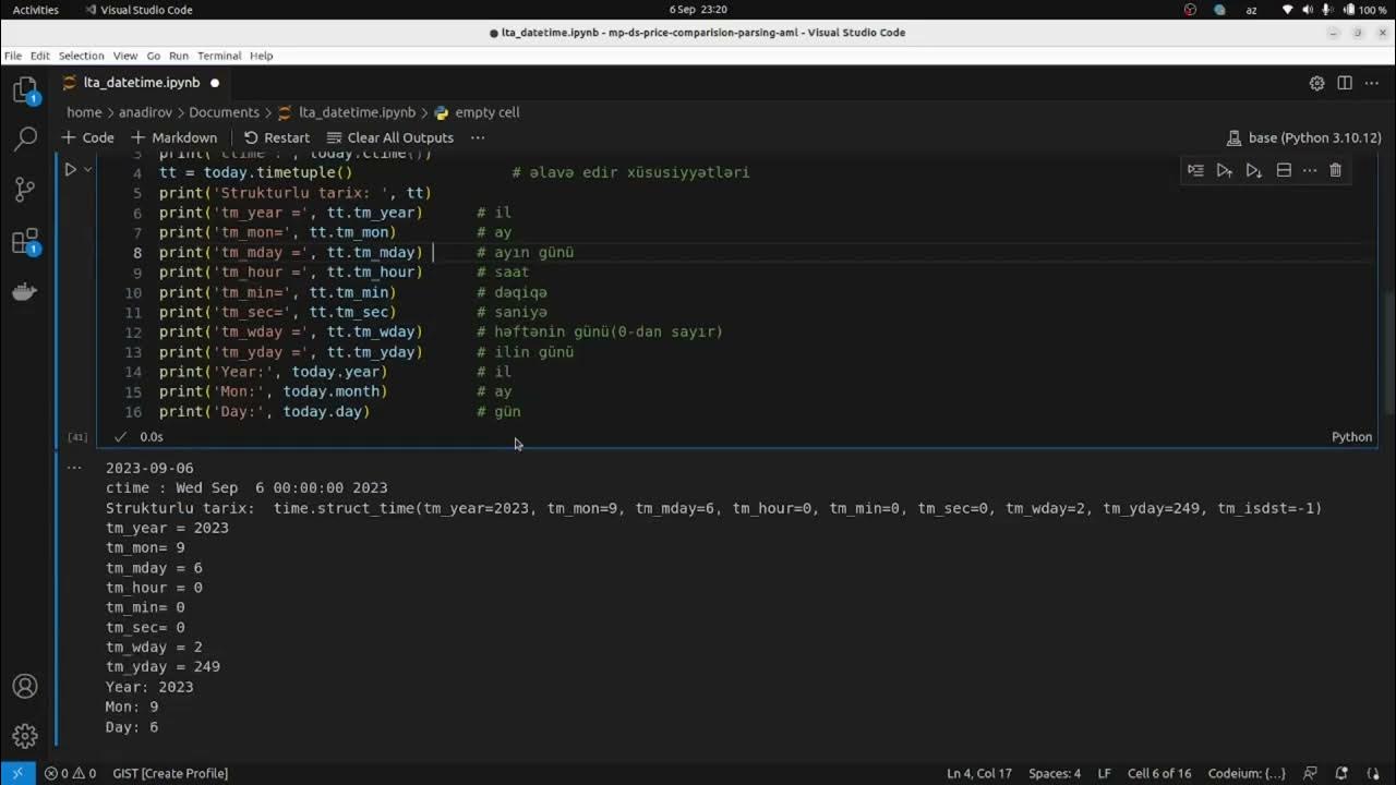 61. Python kitabxanası - datetime. Pythonda zaman və tarix, timedelta ...