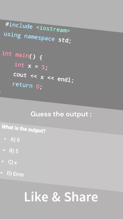 guess of the output of the following code |video12| please subscribe #programming #c++ #cpp # ...
