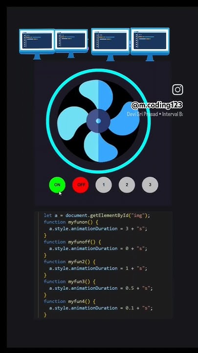 fan design and work by using html , CSS and JavaScript #programming #htmlandcssforbeginners # ...