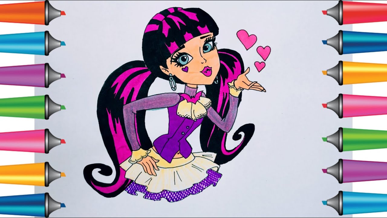 Drawing, Painting, Coloring Draculaura from monster high | Colorbook ...