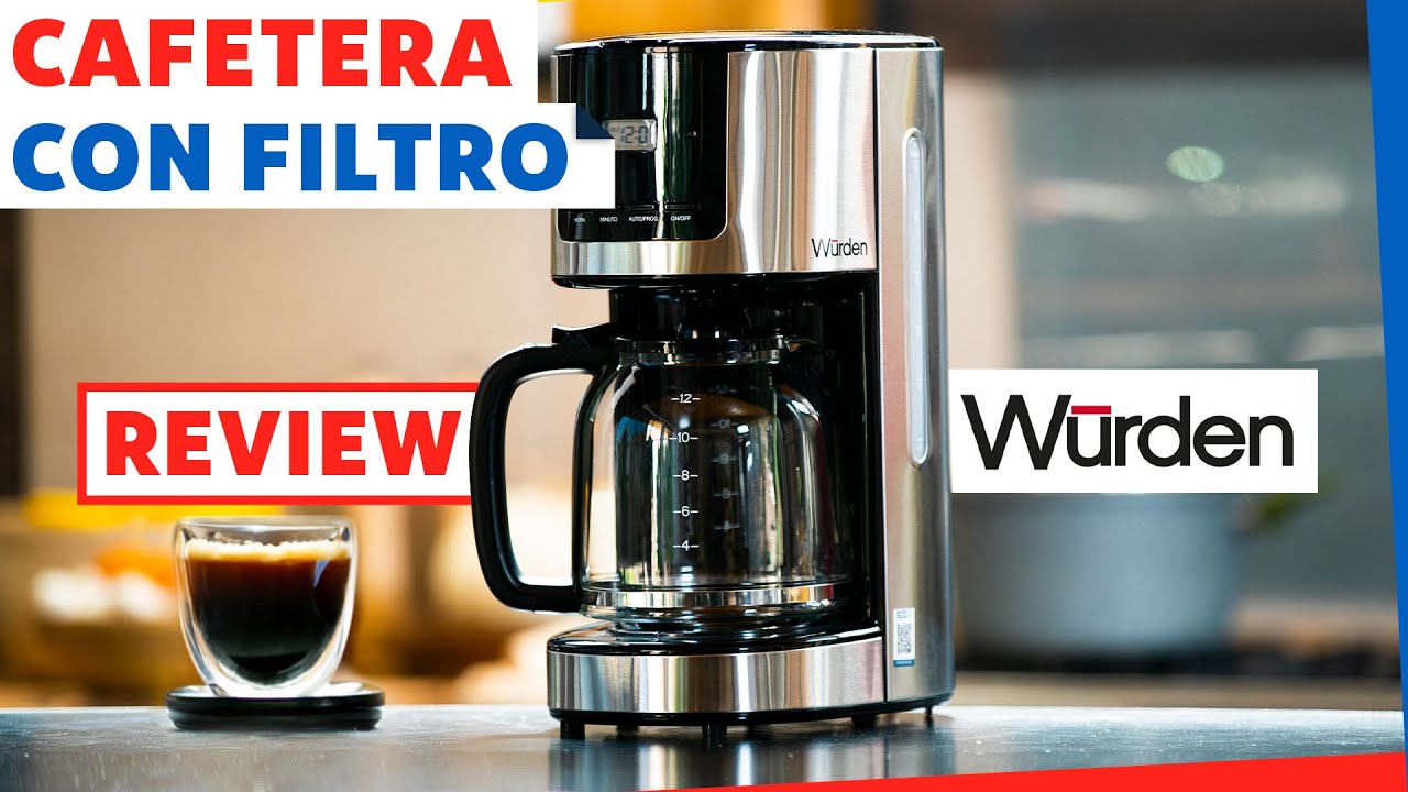 Review: Cafetera con filtrado programado Wurden - YouTube