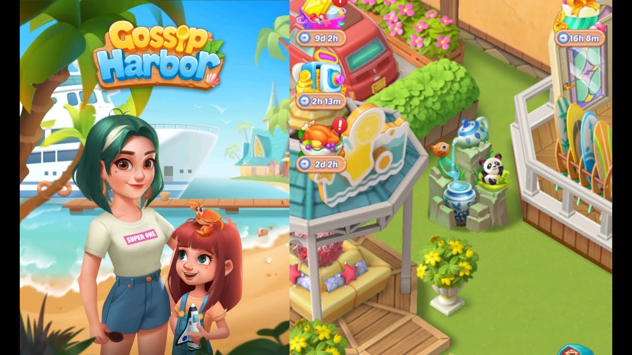 Gossip Harbor : Merge Game /🍰☕️ Day 31 Level 33-34 Part 31🥖🍞 - YouTube