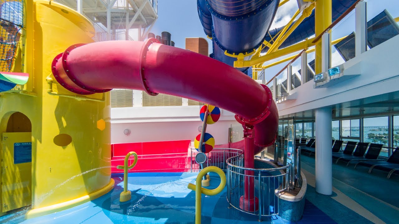 Norwegian Escape - Red Body Slide | Waterslide on NCL Cruise Ship - YouTube