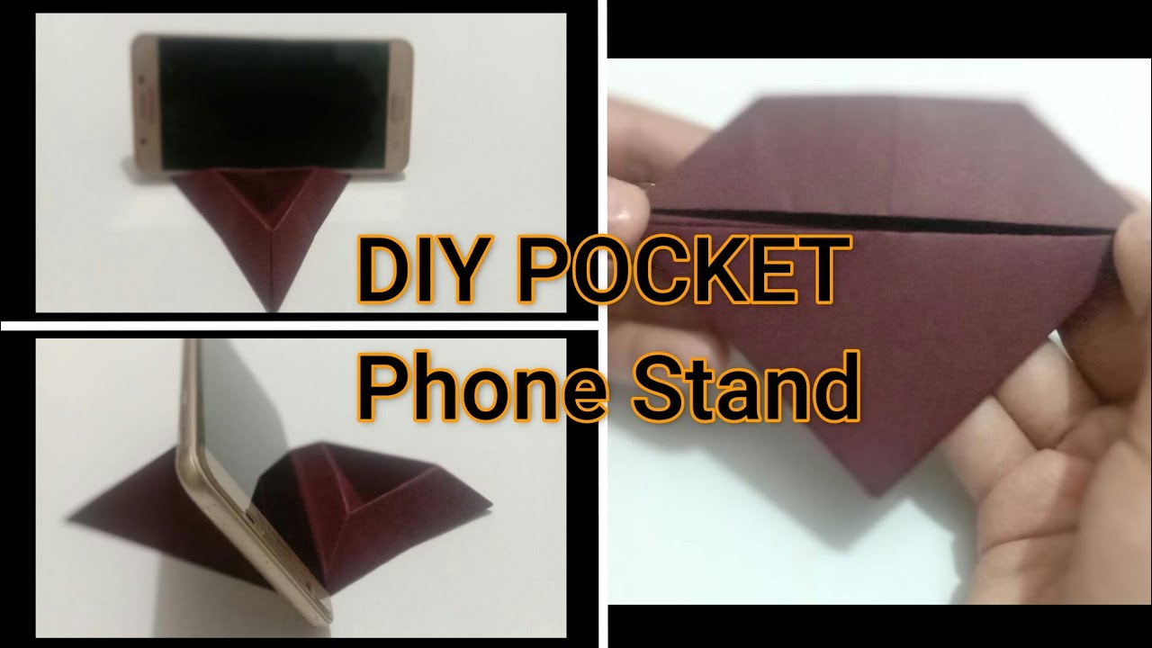DIY pocket phone stand carry anywhere in your pockets for traveling ...