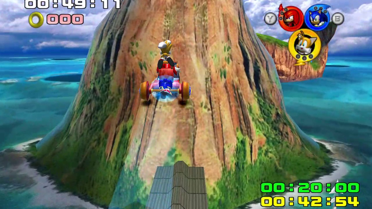 Sonic Heroes - I made the bobsled take you through the entire level ...