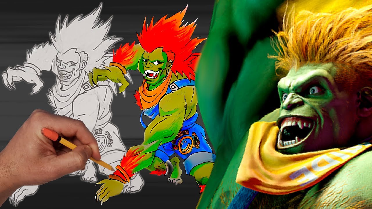 5 Steps to Draw | BLANKA | Easy Step-by-Step Drawing process - YouTube