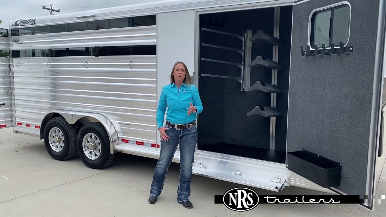 NRS Trailers - 2020 Cimarron 4 Horse Gooseneck Trailer - YouTube