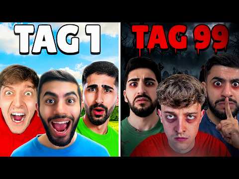 99 NÄCHTE in BRAWL STARS ÜBERLEBEN mit LUKASBS & NUNO! 😨
