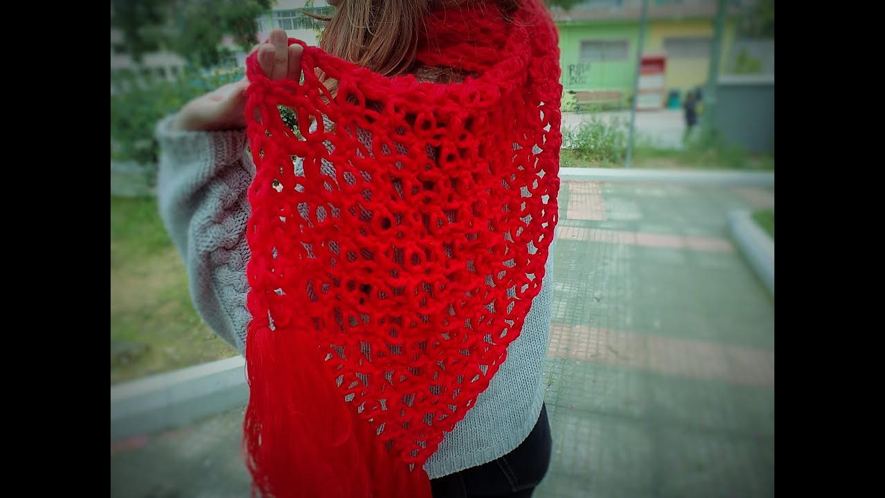 όμορφο σχέδιο για κασκόλ με πλέξη αράχνη / Crochet Solomon's Knot for ...