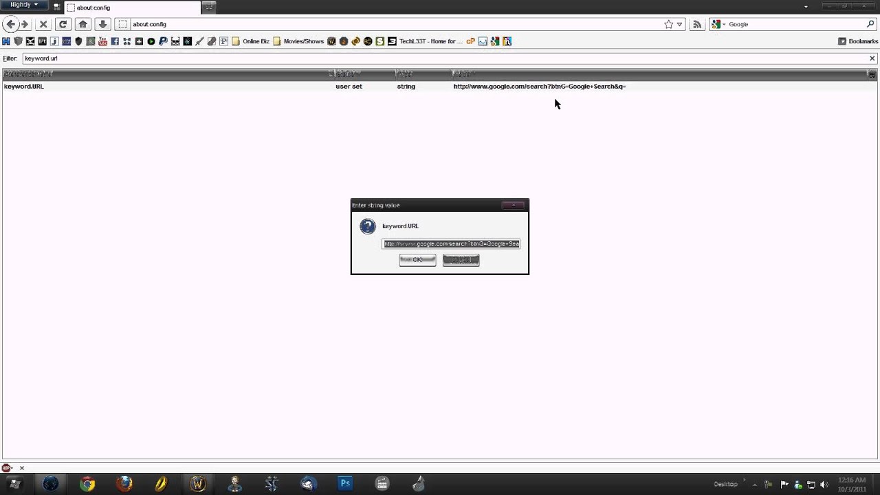 How to google search directly from firefox address bar. [HD] - YouTube