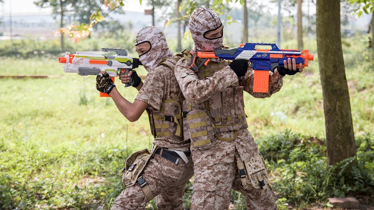 Action S.W.A.T & Special Forces Nerf guns Robbery Man Rescue Lady Nerf war 2 - YouTube