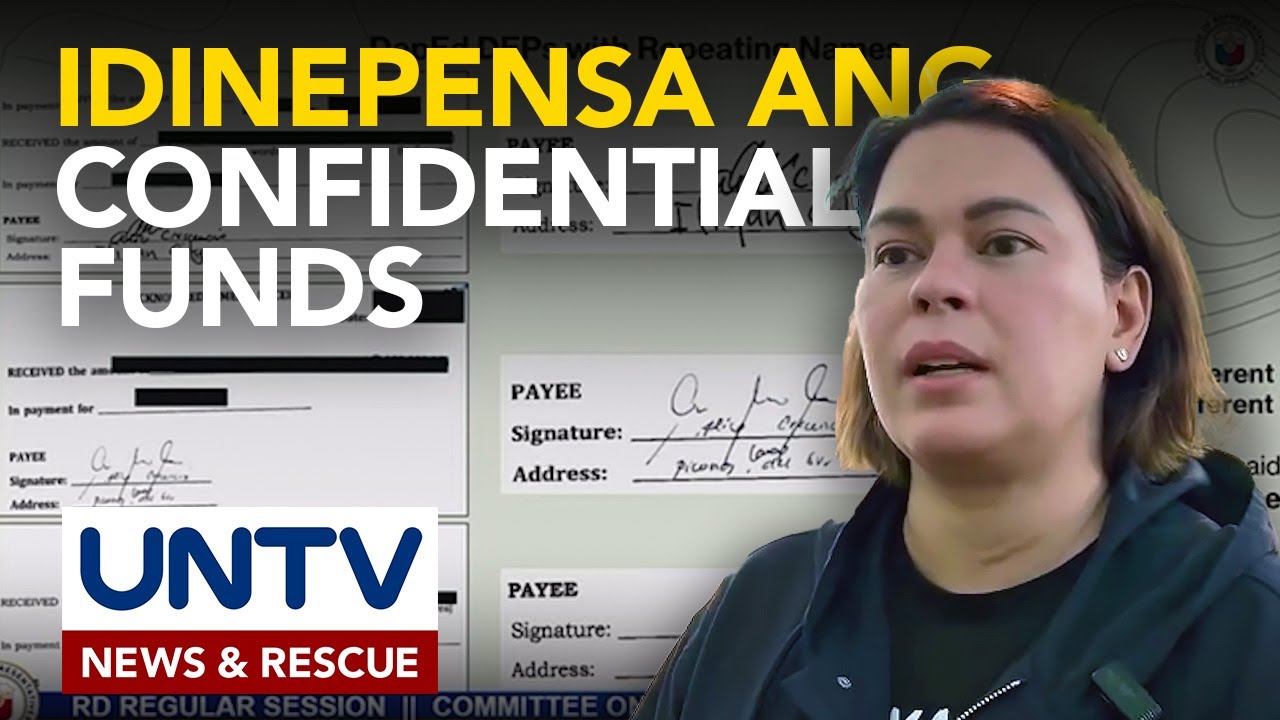 Paggamit ng fictitious names ng mga recipient ng confidential funds ng ...