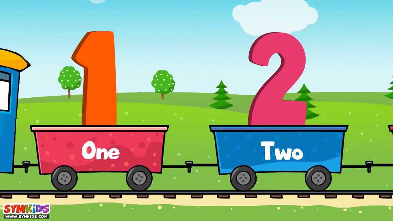 Numbers train | 10 little numbers - YouTube