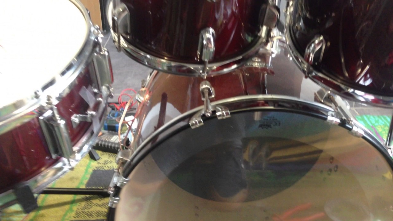 Computerised Drum Kit with Arduino, Max and Maxuino - YouTube