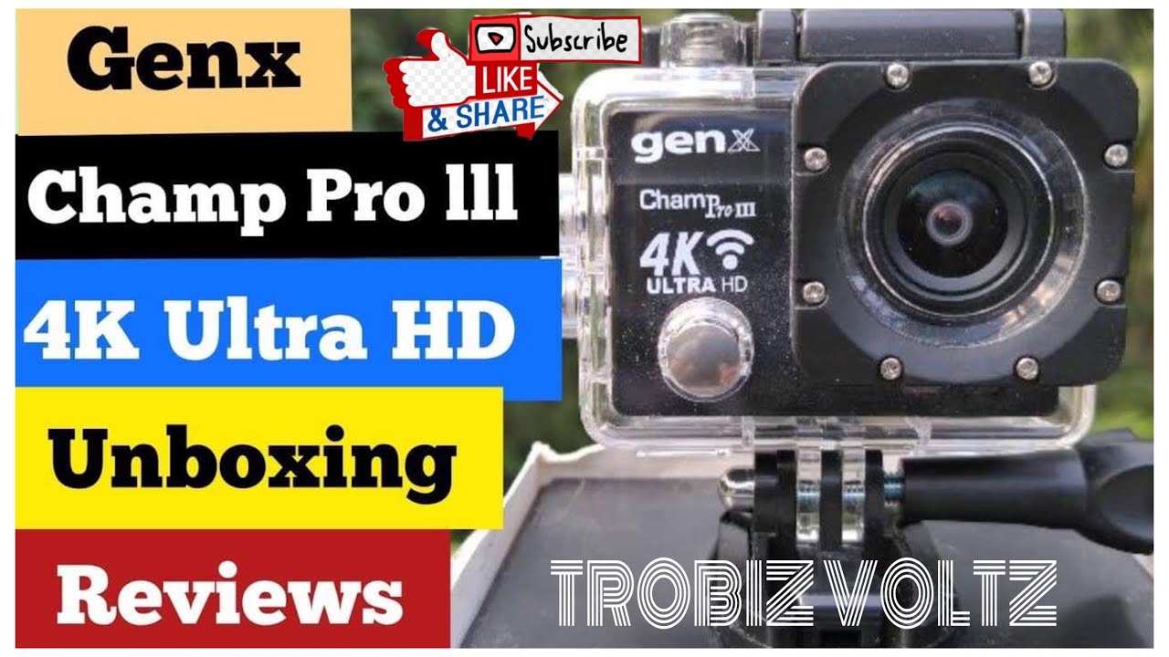 Genx Champ Pro lll 4K Ultra HD Go Pro camera #Unboxing and Review - YouTube